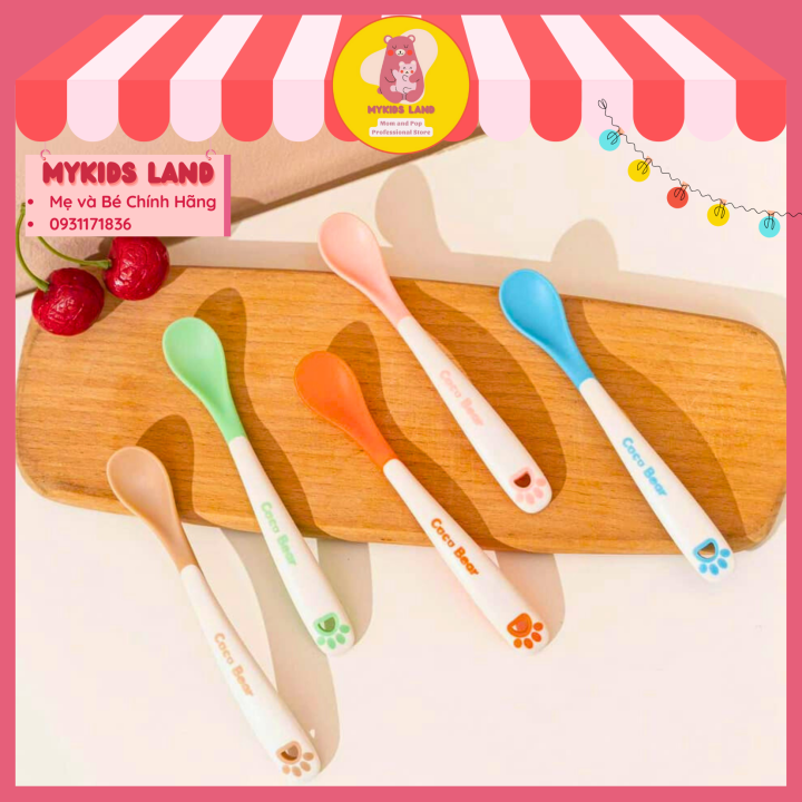 Thìa ( Muỗng ) Báo Nóng CoCo Bear Kèm Hộp cho Bé Ăn Dặm - Thìa Báo ...