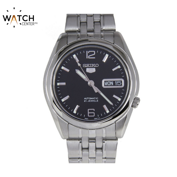 Seiko 5 SNK393K1 Stainless Steel Black Dial Automatic Men's Watch ...