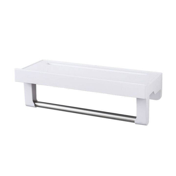 หิ้งวางของพลาสติกพร้อมราวแขวนผ้า KASSA รุ่น KS-SPC-015 ขนาด 35 ซม. สี ...