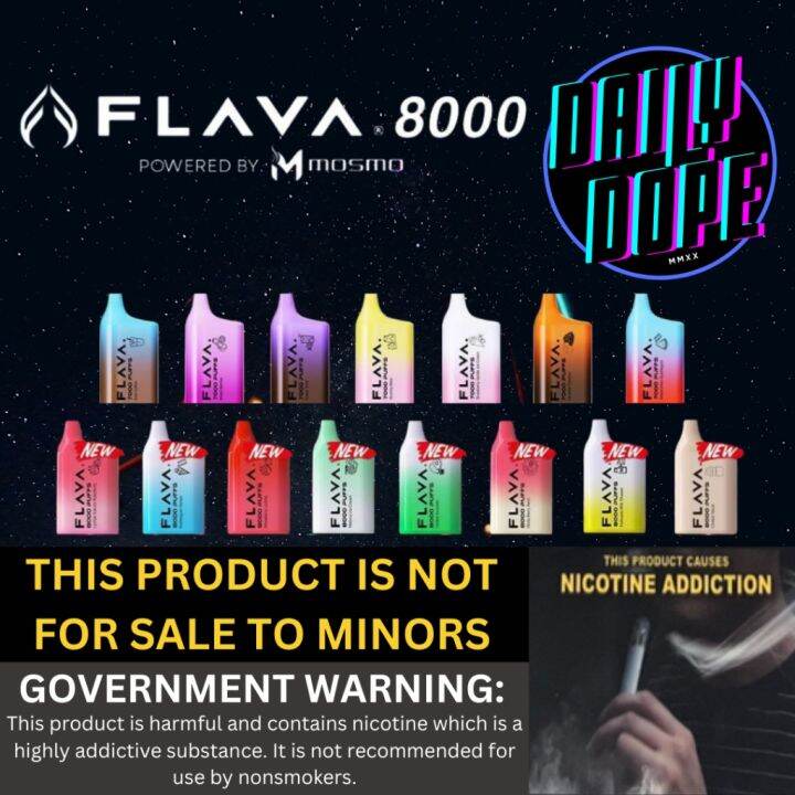 vape {Legit} Flava Mosmo 8000 Puffs Disposable Pod Vape | Lazada PH
