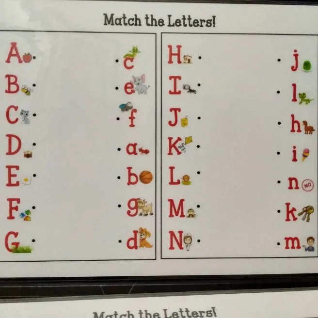 Alphabet Matching Big and Small Letters Educational Sheet | Lazada PH