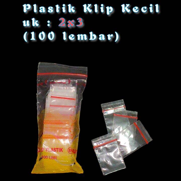 Plastik Klip kecil size 2x3 cm (isi 100 lembar) / plastik ziplock ...