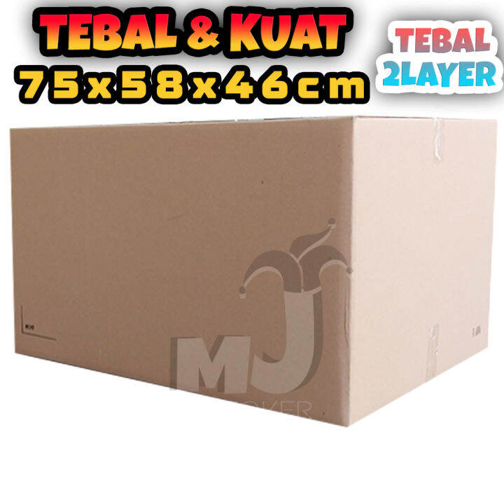 Kardus 75x58x46 Kotak Barang Besar Arsip Single Double Wall 2 layer 1 ...