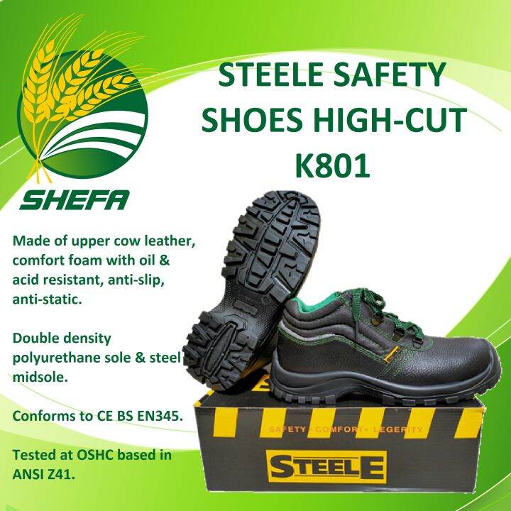 STEELE Safety Shoes High-Cut K801 size 7" (41) | Lazada PH
