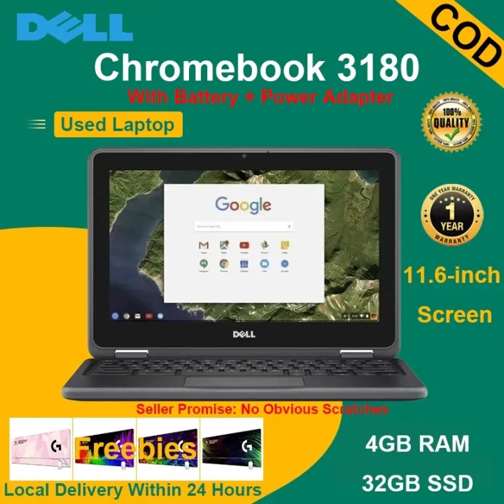 COD】Dell Chromebook 3180 2nd Hand Used Laptop Affordable Cheap Laptop 4 ...