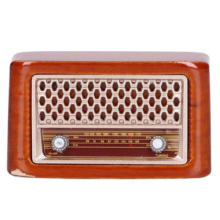 1:12 Dollhouse Radio Miniature Retro Cute Radio Model Wooden Dollhouse ...