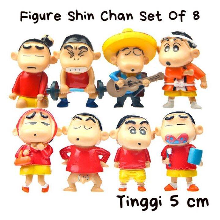 Figure Shinchan Shin Chan Set Dapat 8 Pcs Hiasan Topper Cake Termurah ...