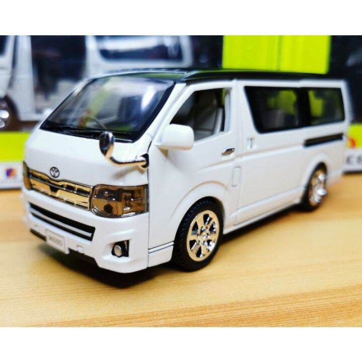 1/32 Toyota Hiace Commuter Van Diecast Scale Model Toy Car White Black ...