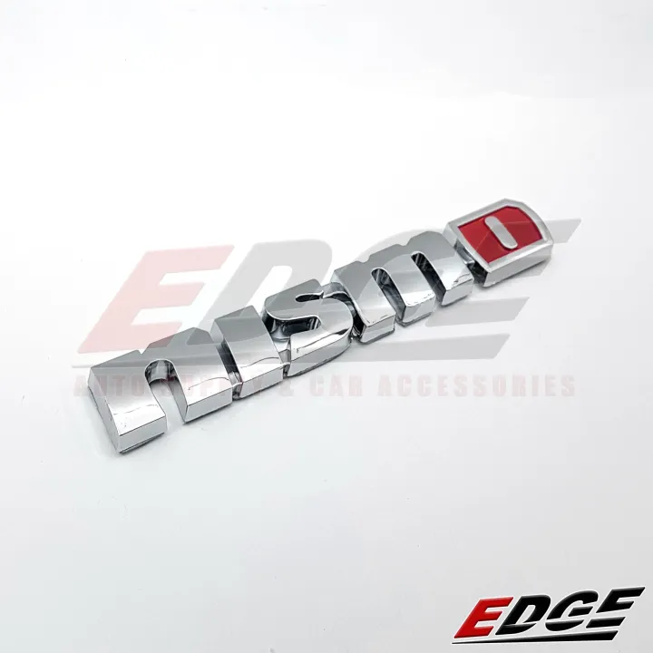 Emblem - NISMO - Chrome/Red - 2x12.7cm // nissan adhesive ready sticker ...