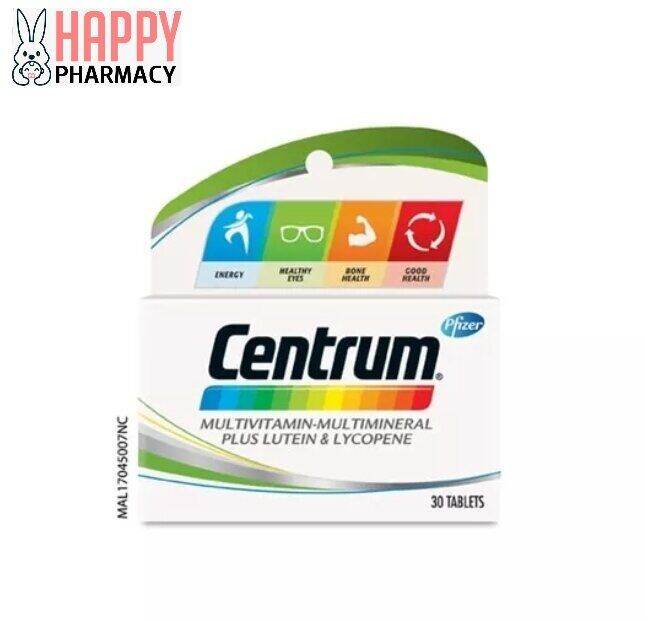 CENTRUM MULTIVITAMIN (30'S) MULTIMINERAL PLUS LUTEIN & LYCOPENE | Lazada