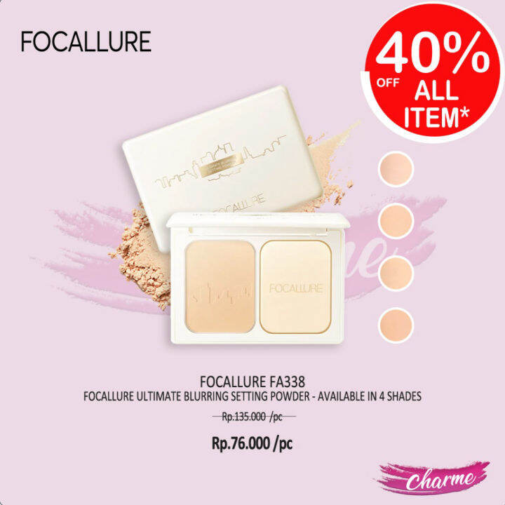 (READY & ORI) FOCALLURE ULTIMATE BLURRING SETTING POWDER BEDAK PADAT ...