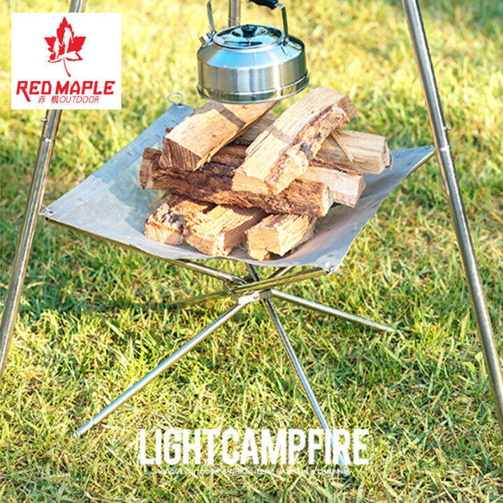 [Red Maple] Camping fire station folding heating stove stainless steel ...