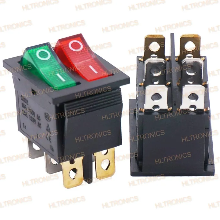 Rocker Double Switch Red Green 6 pins | Lazada PH