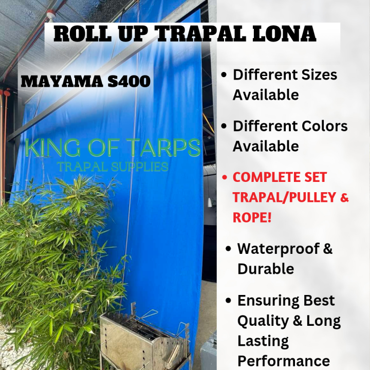 6FT x 6FT MAYAMA ROLL UP TRAPAL LONA TARPAULIN - COMPLETE SET WITH ...
