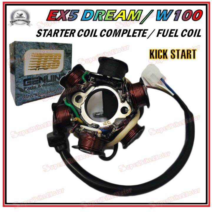 HONDA EX5 DREAM / W100 [KICK START] - Starter Coil Complete / Fuel Coil ...