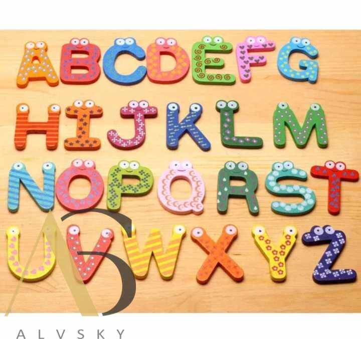MAINAN ANAK BENTUK HURUF ABC ALPHABET / ANGKA MAGNET UNTUK KULKAS ...