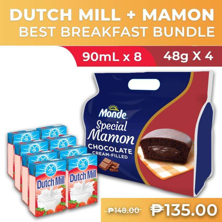 Monde Special Mamon Chocolate Filling 48g x 4 + Dutch Mill Yoghurt ...