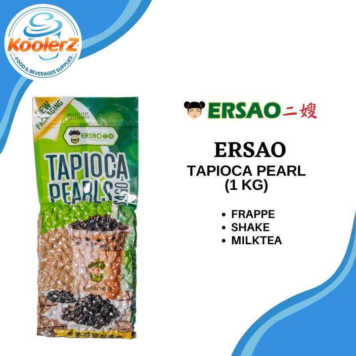 Ersao Tapioca Black Pearl Regular 1kg for Milktea, Milk Tea, Shakes and Frappe 1kg | Lazada PH