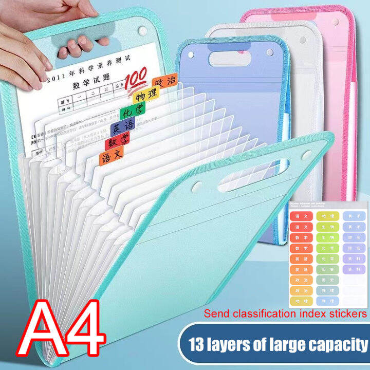 A4 Folder Pp Material 13 Layer Semi Transparent Vertical Edging ...