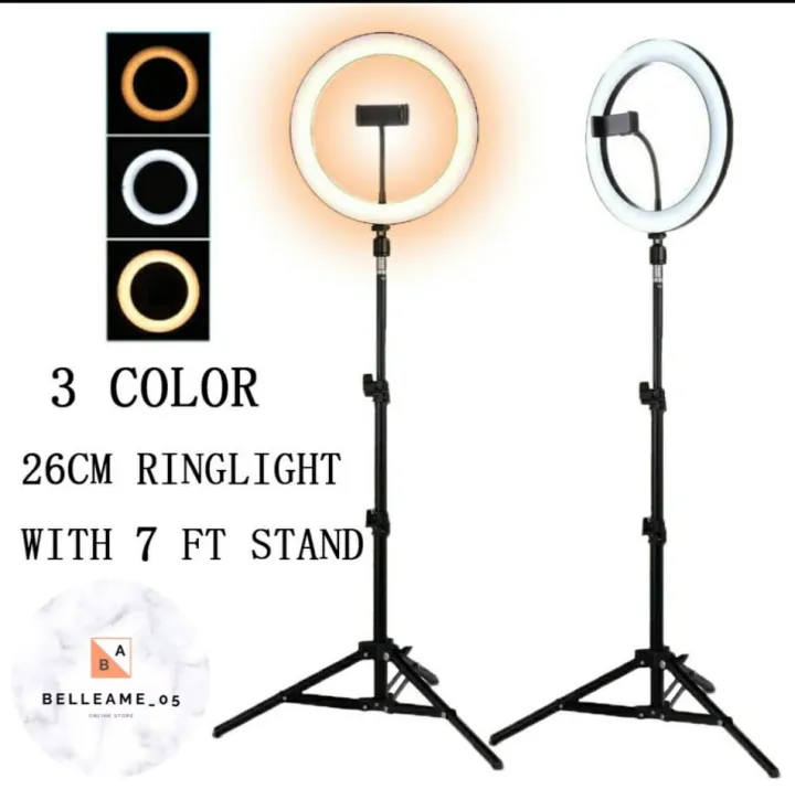 BELLEAME 26CM LED Ring Light Selfie Fill Lamp USB Dimmable Ring Light ...