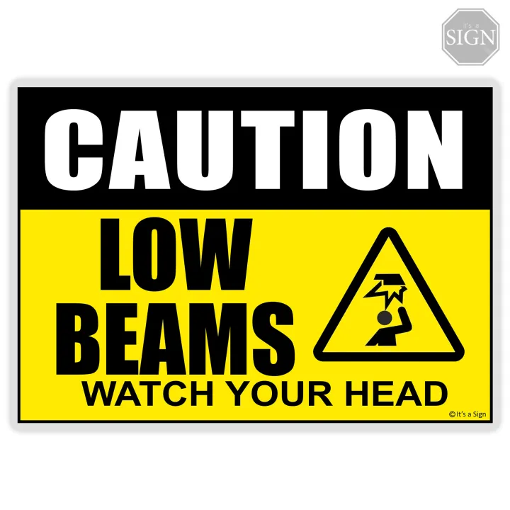 Low Beams Sign - Laminated Signage - A4 Size | Lazada PH