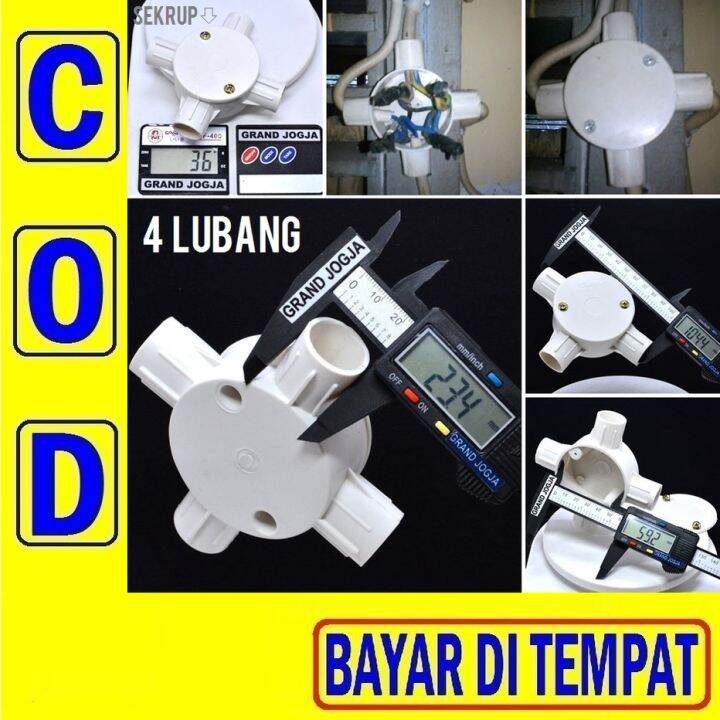 KOM 18A T Doos 4 Cabang Putih Tdus T Dos Sambungan Terminal Kabel Listrik 2 Cm 200 Mm | Lazada ...
