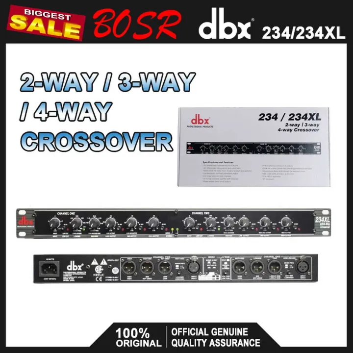 DBX 234-234XL Stereo 2 way/ 3 way/ 4 way Crossover Equalizer | Lazada PH