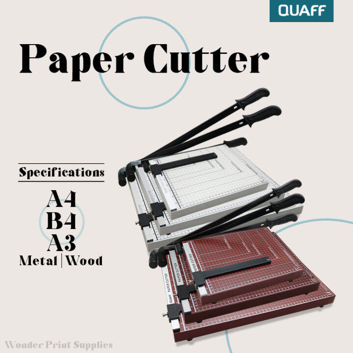 WPS - QUAFF Paper Cutter Metal & Wood Heavy Duty A5 | A4 | B4 | A3 Size ...