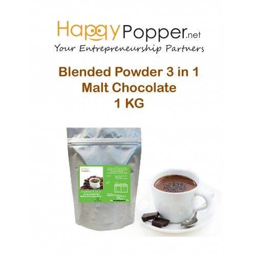 Ice Blended powder happypopper Blended Powder 3 in 1 Malt Chocolate 1 ...