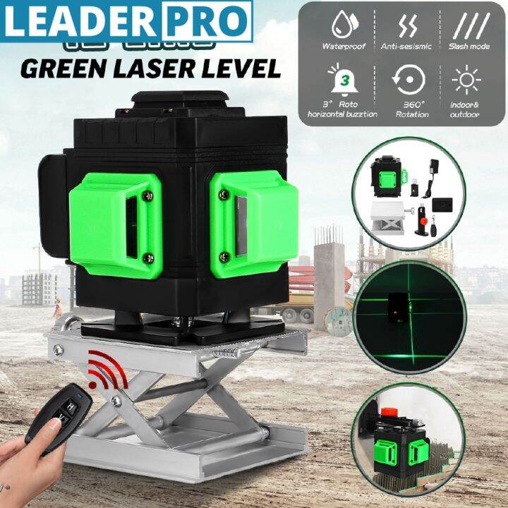 3D Self-Leveling 12 Lines Laser Level 360° Horizontal And Vertical ...