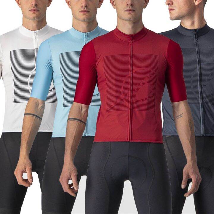 CZ MALL Castelli ผู้ชายจักรยานเสือหมอบ4สีแห้งเร็วเกรดสูงสำหรับเสื้อเจอร ...