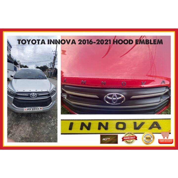 TOYOTA INNOVA 2016-2021 HOOD EMBLEM (BLACK) | Lazada PH