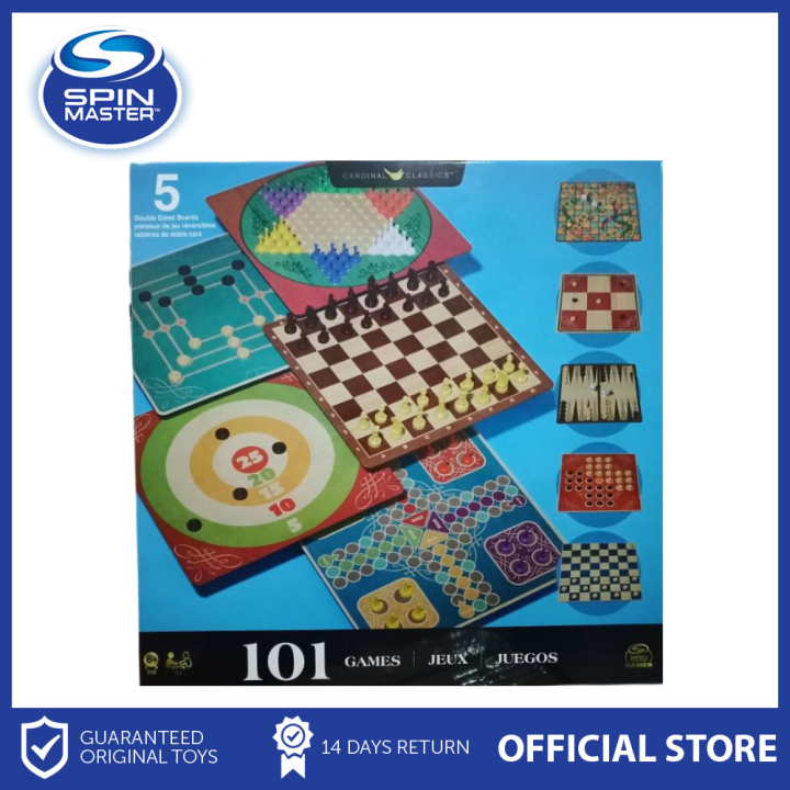 Cardinal Classics 101 Games Double Sided Boards for Kids and Adults ...