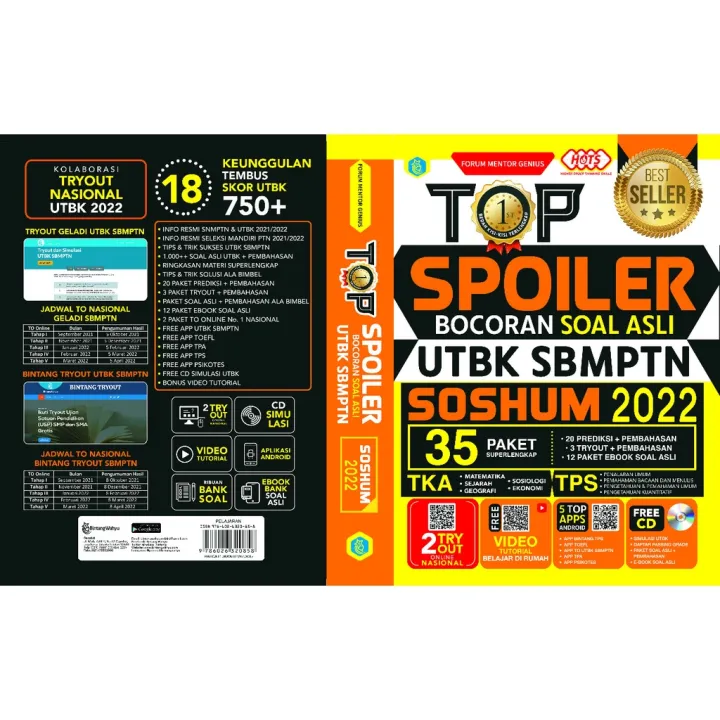 BUKU TOP SPOILER BOCORAN SOAL ASLI UTBK SBMPTN SOSHUM 2022 | Lazada Indonesia