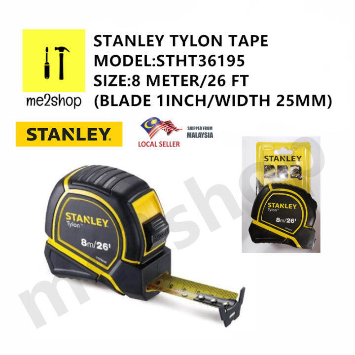 8 METER / 26FT STANLEY TYLON MEASURING TAPE / PITA PENGUKUR (STHT36195 ...