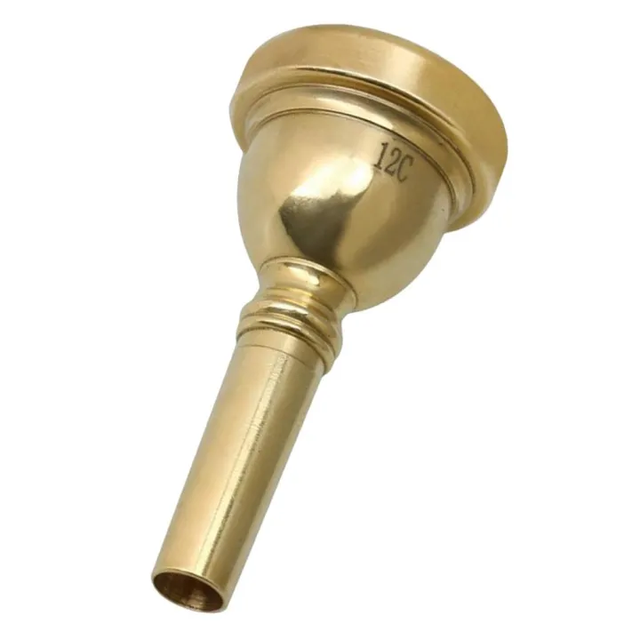 WDBEST Gold-Plated Copper Alto Trombone Mouthpiece 12C Small Shank ...