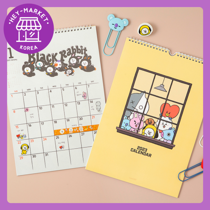 [BT21] 2023 Hangable Wall Calendar / LineFriends / BTS merch / KOYA / RJ / SHOOKY / MANG ...