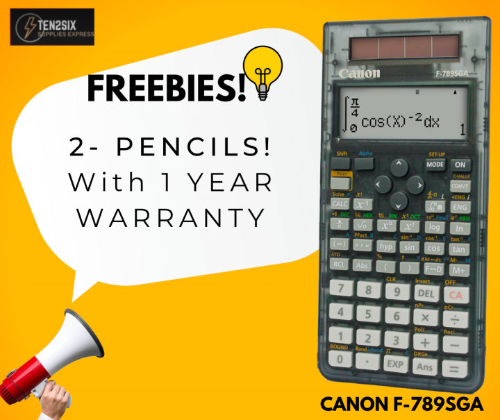 NEW CANON SCIENTIFIC CALCULATOR F789SGA in Transparent Design w ...