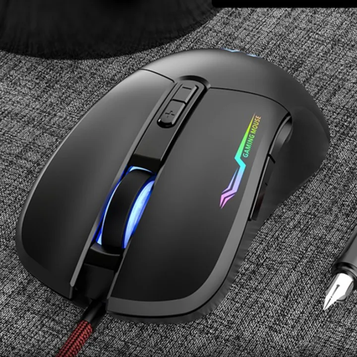 Wired Game Mouse 7-button Led 3200 DPI USB Programmable Computer Mouse ...