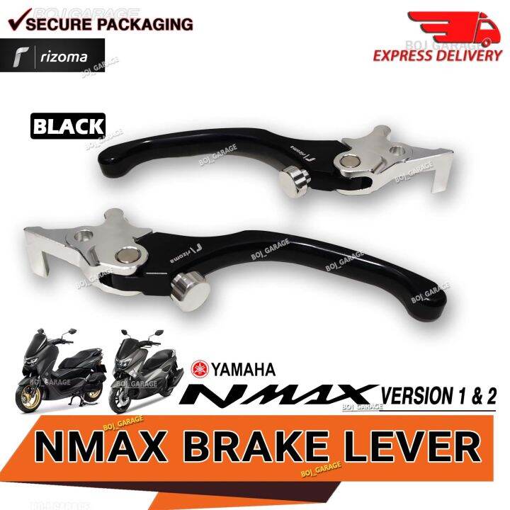 Yamaha Nmax version 1 & NMAX v2 Black Brake lever Rizoma Plug and play ...
