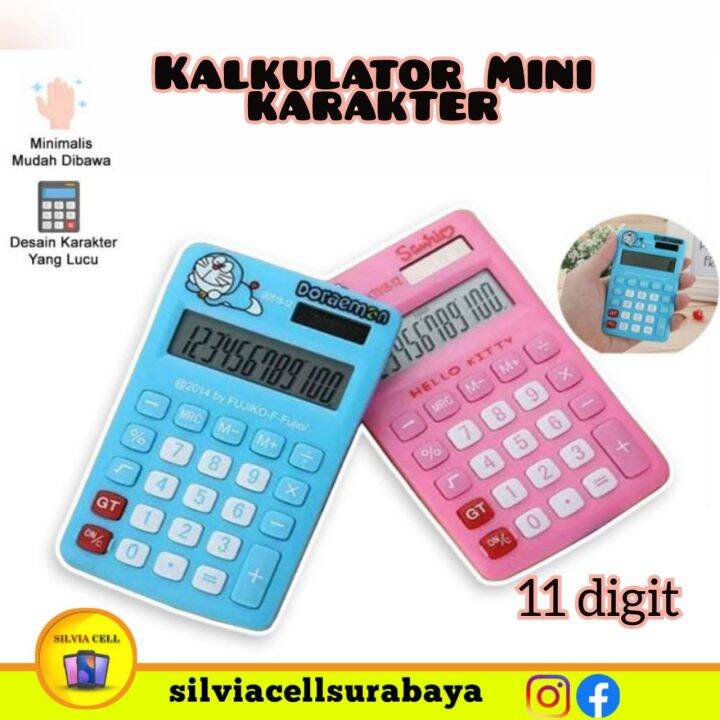 Calculator Kalkulator Mini 11 Digits KALKULATOR MINI KARAKTER | Lazada ...