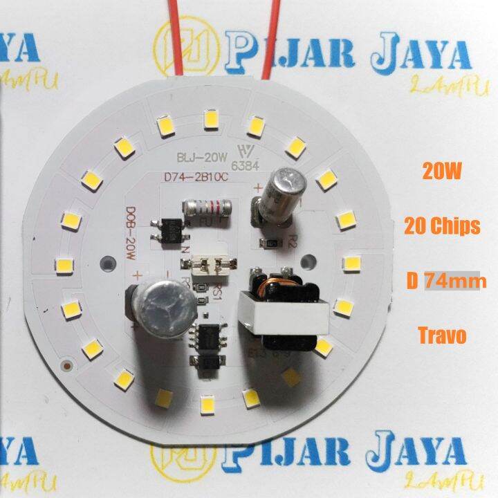 PCB Lampu LED AC 20 Watt TRAVO Modul Driver Mata LED 20W Mesin Lampu ...