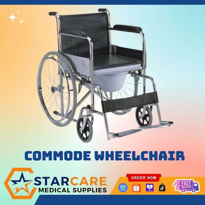 Commode Wheelchair / Black | Lazada PH