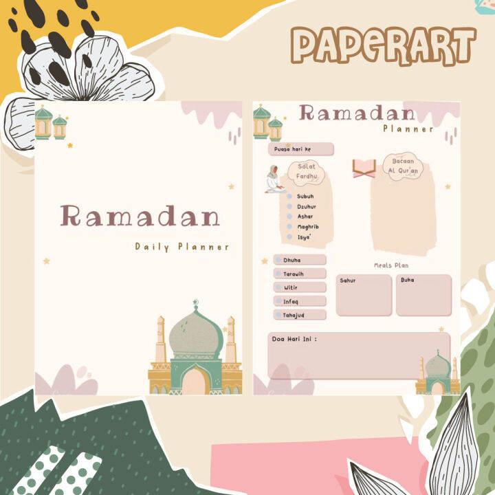 Ramadan Daily Planner Catatan Harian Bulan Puasa Kertas Isi Binder A5 ...