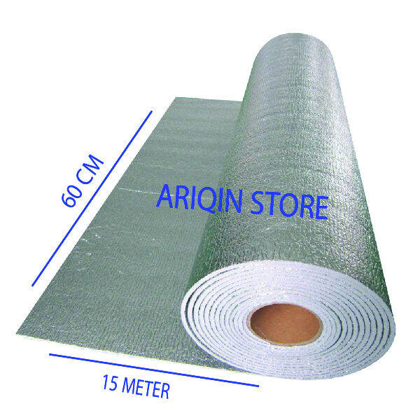 Peredam Panas Aluminium Foil Insulasi Atap poly foam pf3ee 15 METER ...