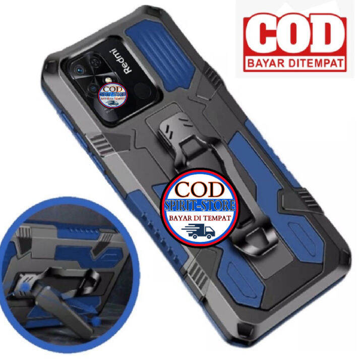 CASE ARMOR STANDING COCOK UNTUK TIPE HP REDMI 10C CASING CRISTAL BACK ...