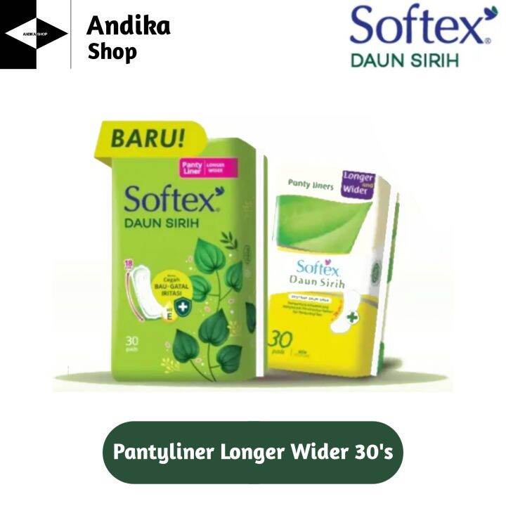 Softex Daun Sirih Pantyliner Longer Wider 30's | Lazada Indonesia