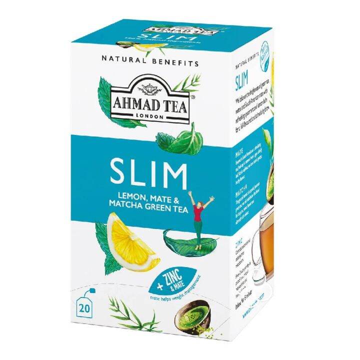 Ahmad Tea Slim Lemon, Mate & Matcha Green Tea 20 x 1.5g | Lazada PH