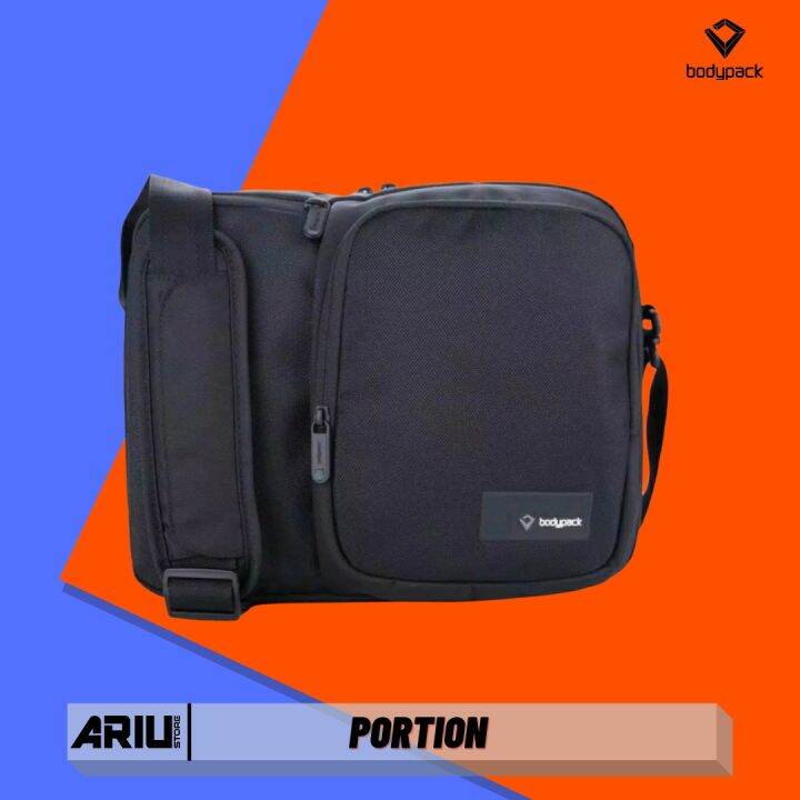 TAS SELEMPANG BODYPACK PORTION SHOULDER BAG - BLACK | Lazada Indonesia