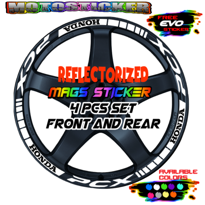 Honda PCX 160 mags sticker 4pcs set front and rear sticker set | Lazada PH